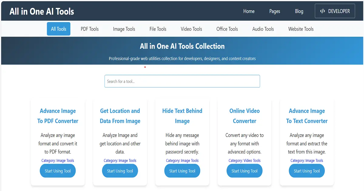 All In One AI Tools | Free Professional Online Tools